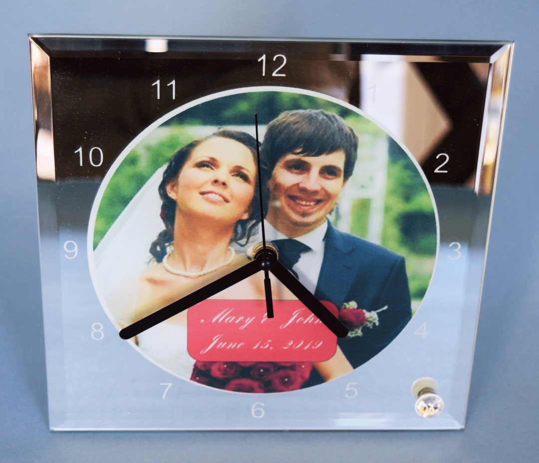 Custom Mirrored Desk Clock - Etsy