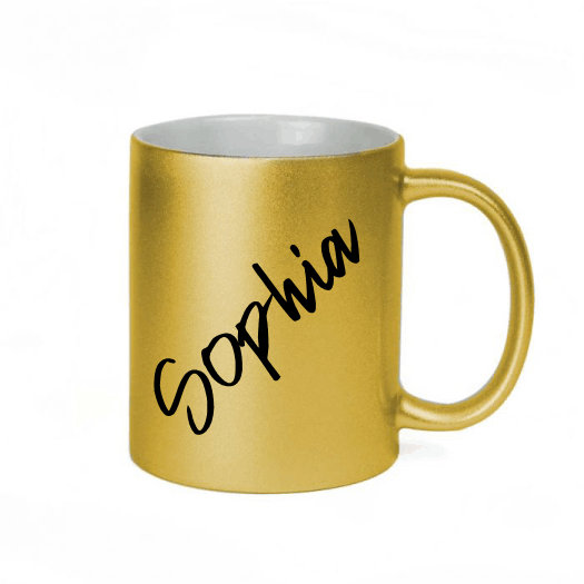 Personalized Metallic Mug - Etsy