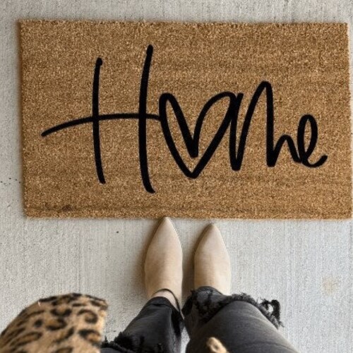 Home Love Welcome Mat Doormat Housewarming Gift Gift - Etsy