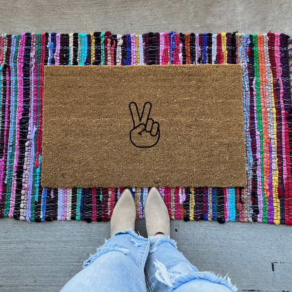 Peace Doormat - Etsy