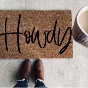Howdy Welcome Mat Cute Doormat Gift Ideas Housewarming | Etsy