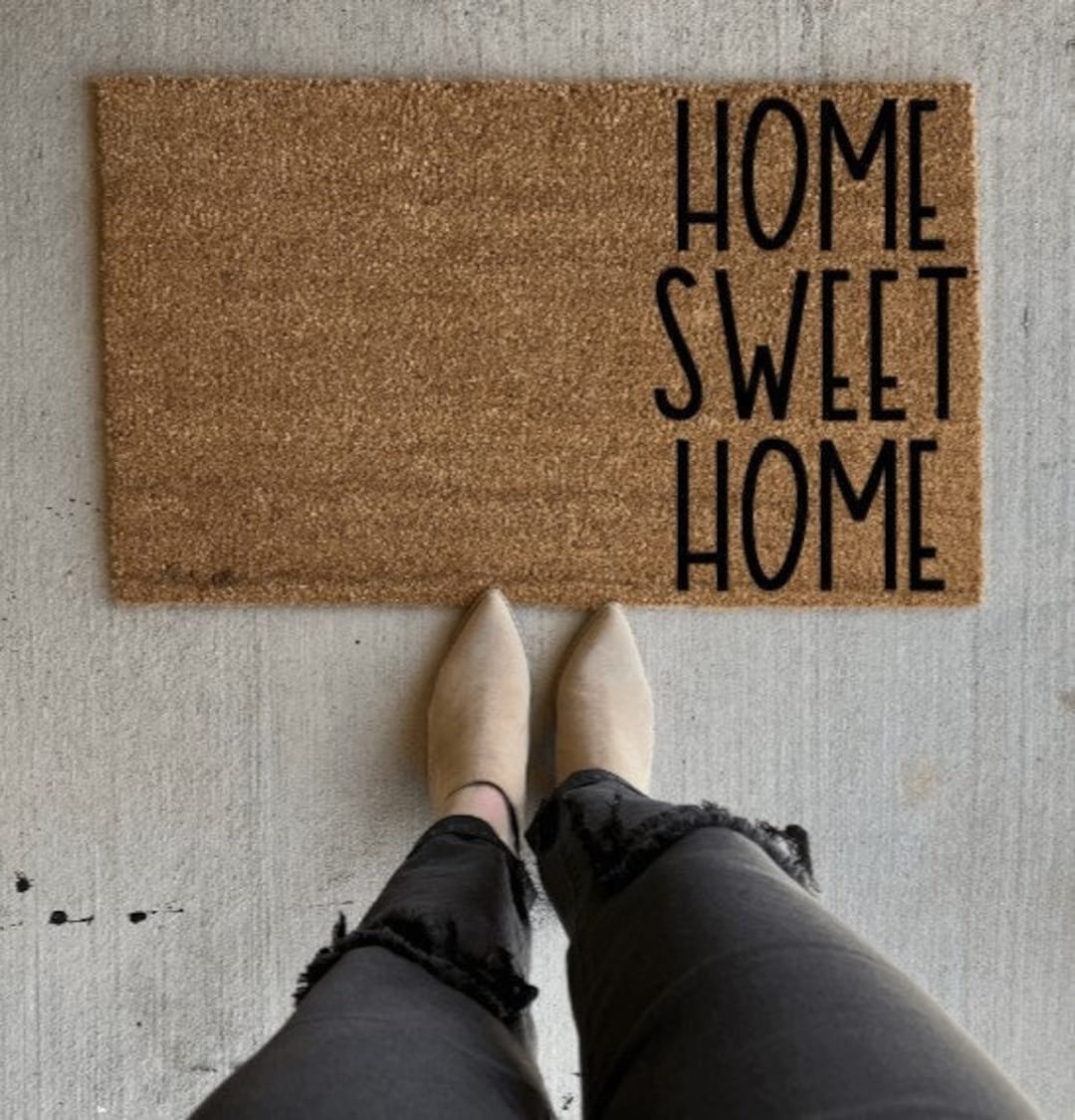 Home Sweet Home Welcome Mat Housewarming Gift Gift Idea Cute Doormat ...
