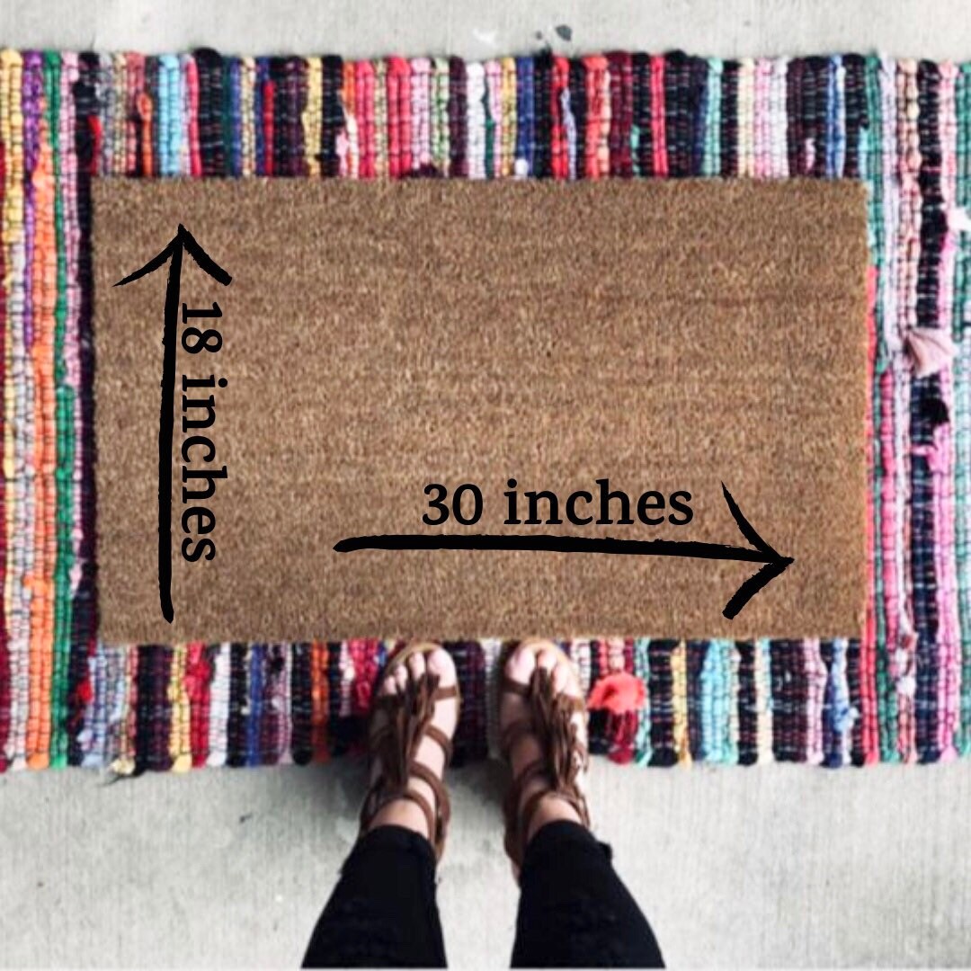 Solid Black Heart Welcome Mat Love Heart Doormat Cute | Etsy