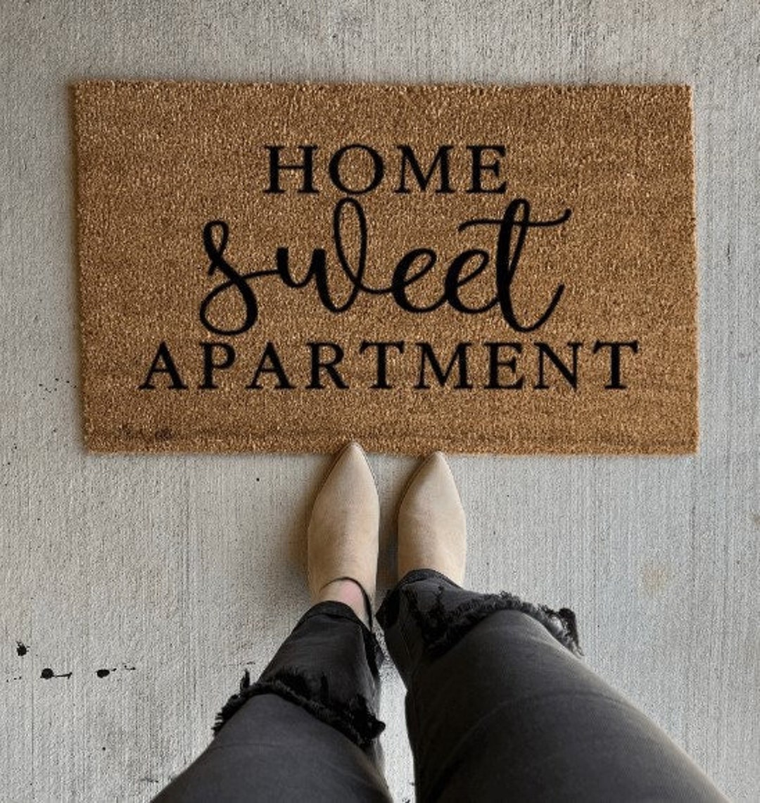 Home Sweet Apartment Welcome Mat Front Porch Decor Cute - Etsy