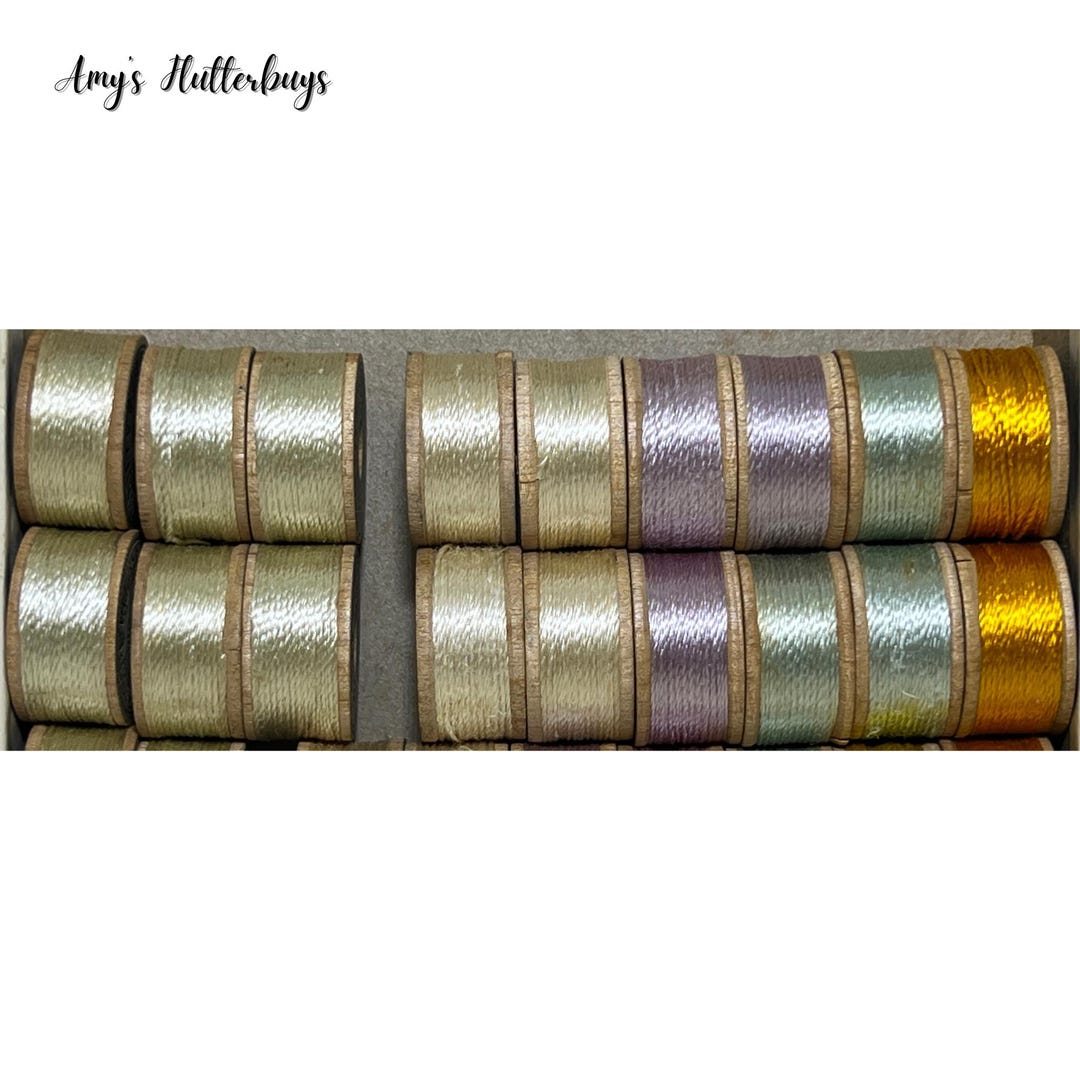 Antique Belding Bro & Co Silk Thread Spools – Vintage Embroidery Colors ...