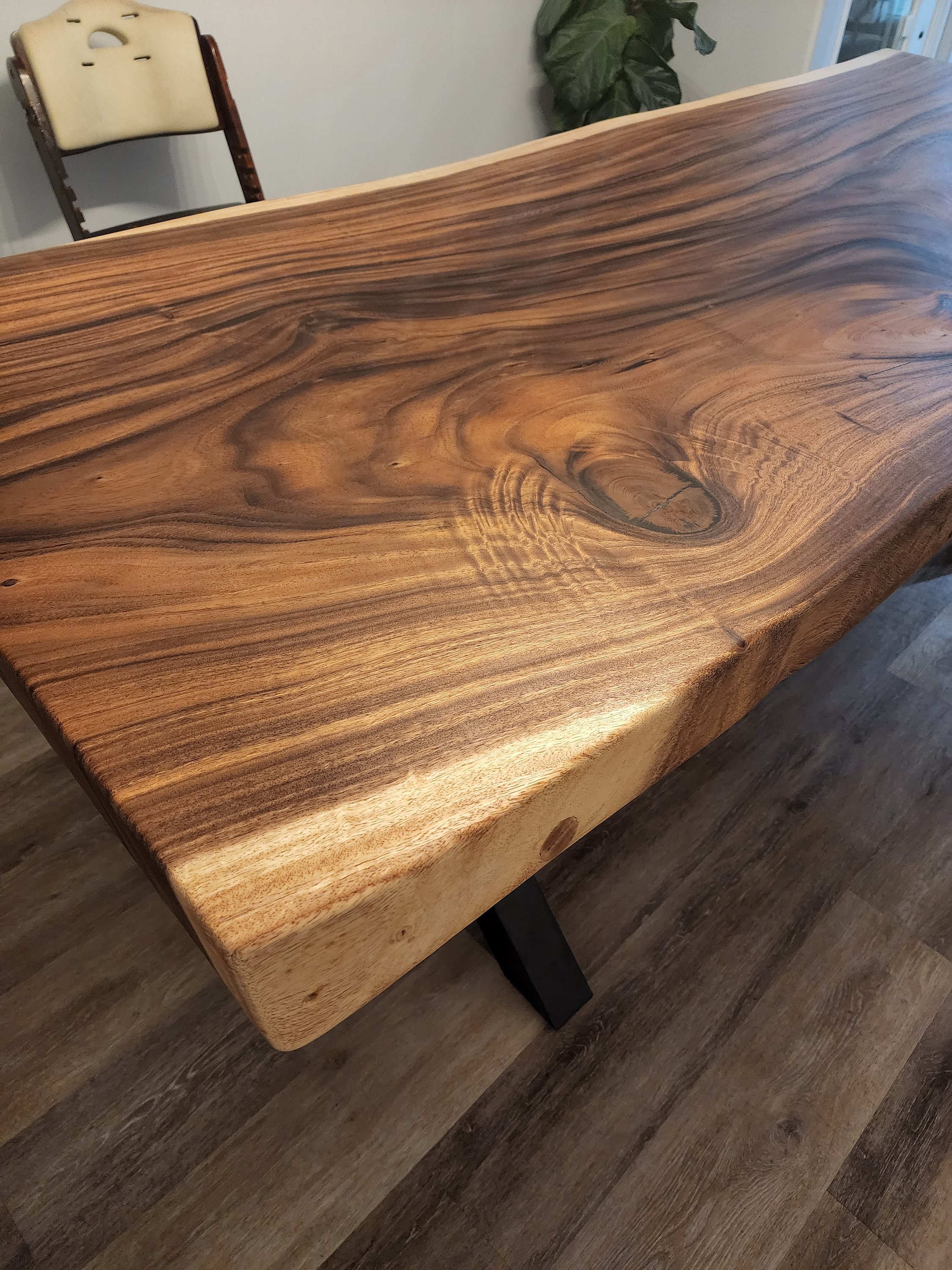 99"l Solid Slab Acacia Wood Table - Etsy
