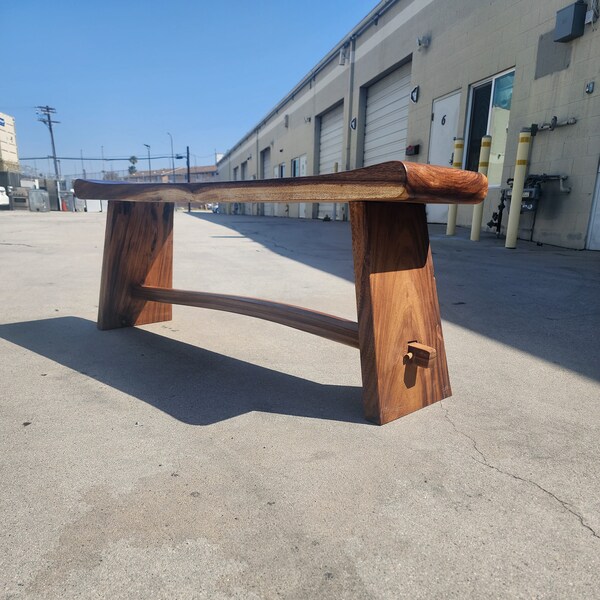 Live Edge Bench - Etsy