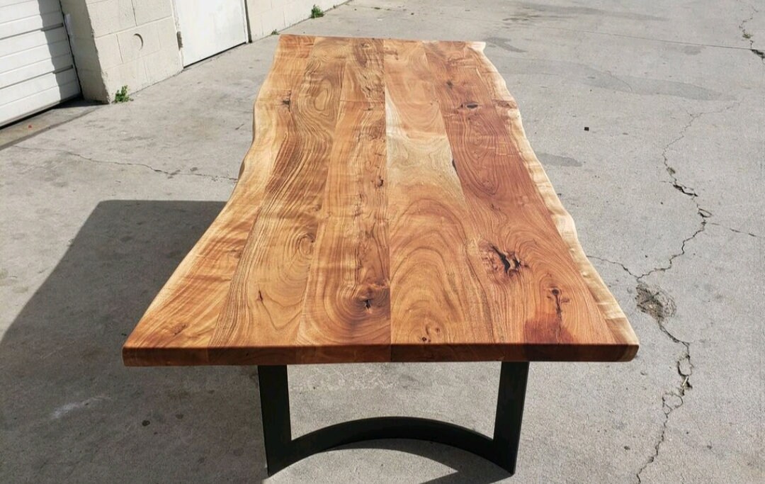 96"l Live Edge, Acacia Wood Dining Table - Etsy