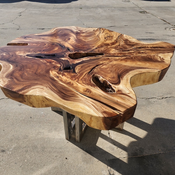 Live Edge Round Dining Table - Etsy