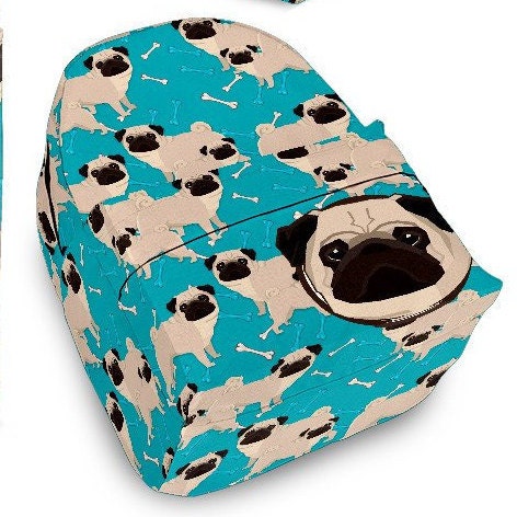 Pug Gifts Pug Backpack Backpack for Pug Lovers Unique - Etsy UK
