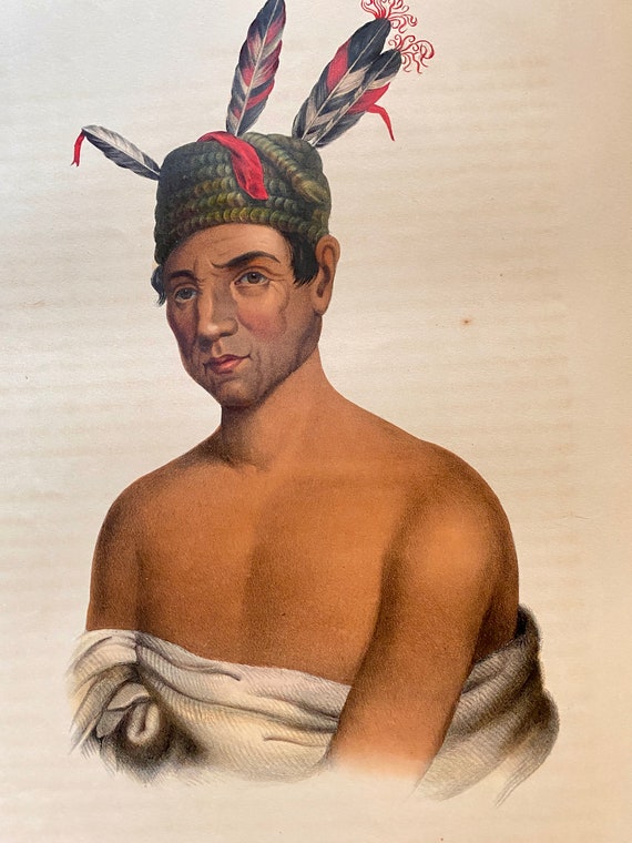 Wa-kawn-ha-ka A Winnabago Chief Mckenney Hall 1841 - Etsy