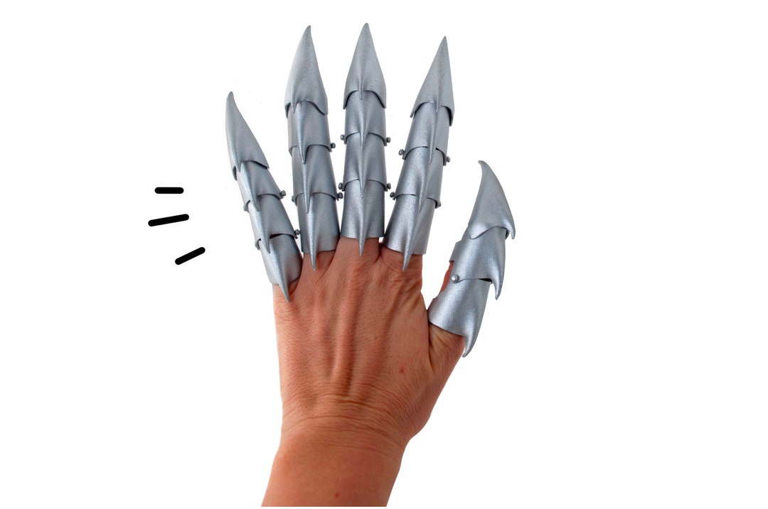 Bendable Claws Armour Rings SILVER Gothic Finger Nails Dragon Claws ...