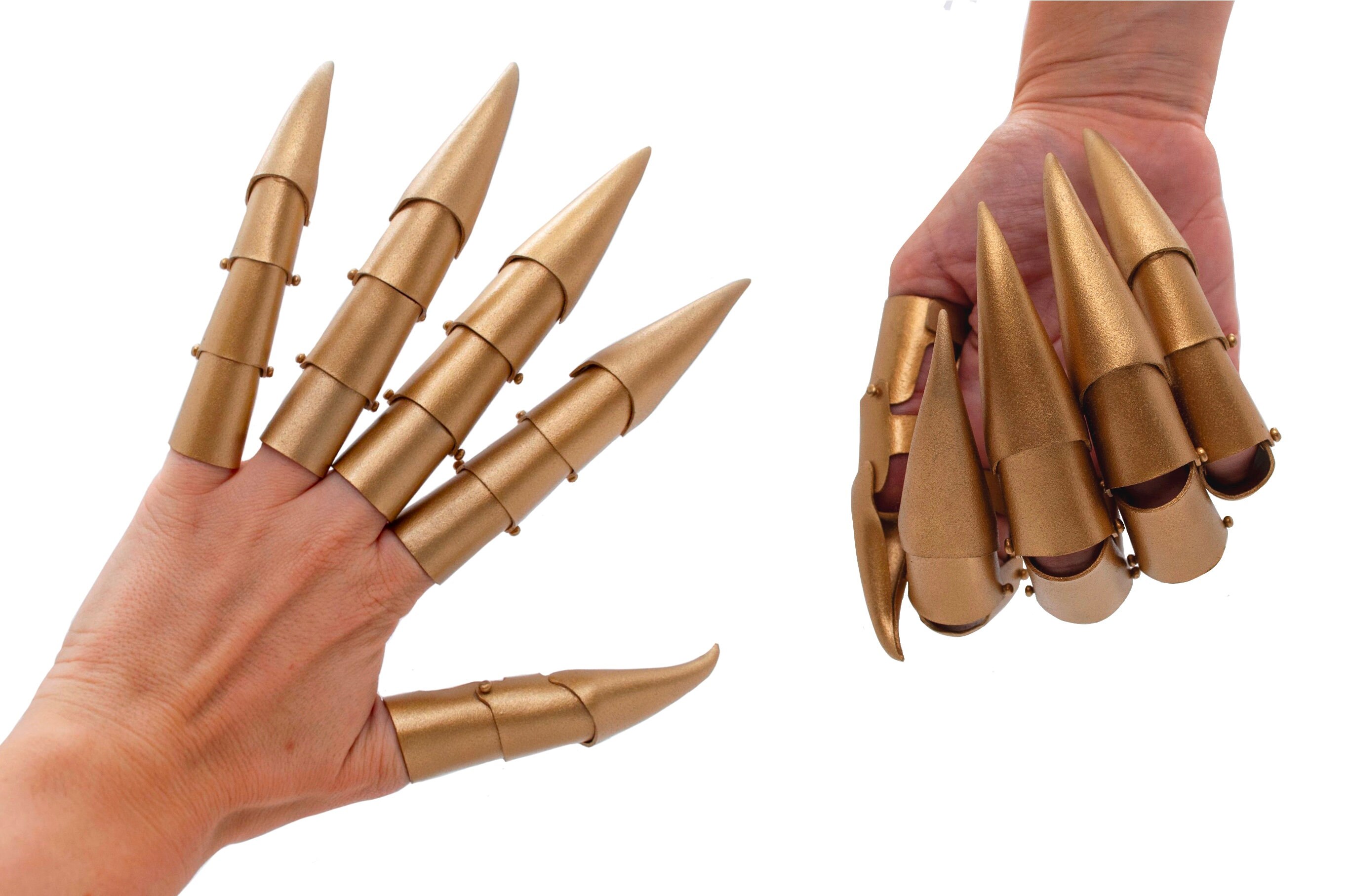 Bendable Claws Armour Rings GOLD Gothic Finger Nails | Etsy