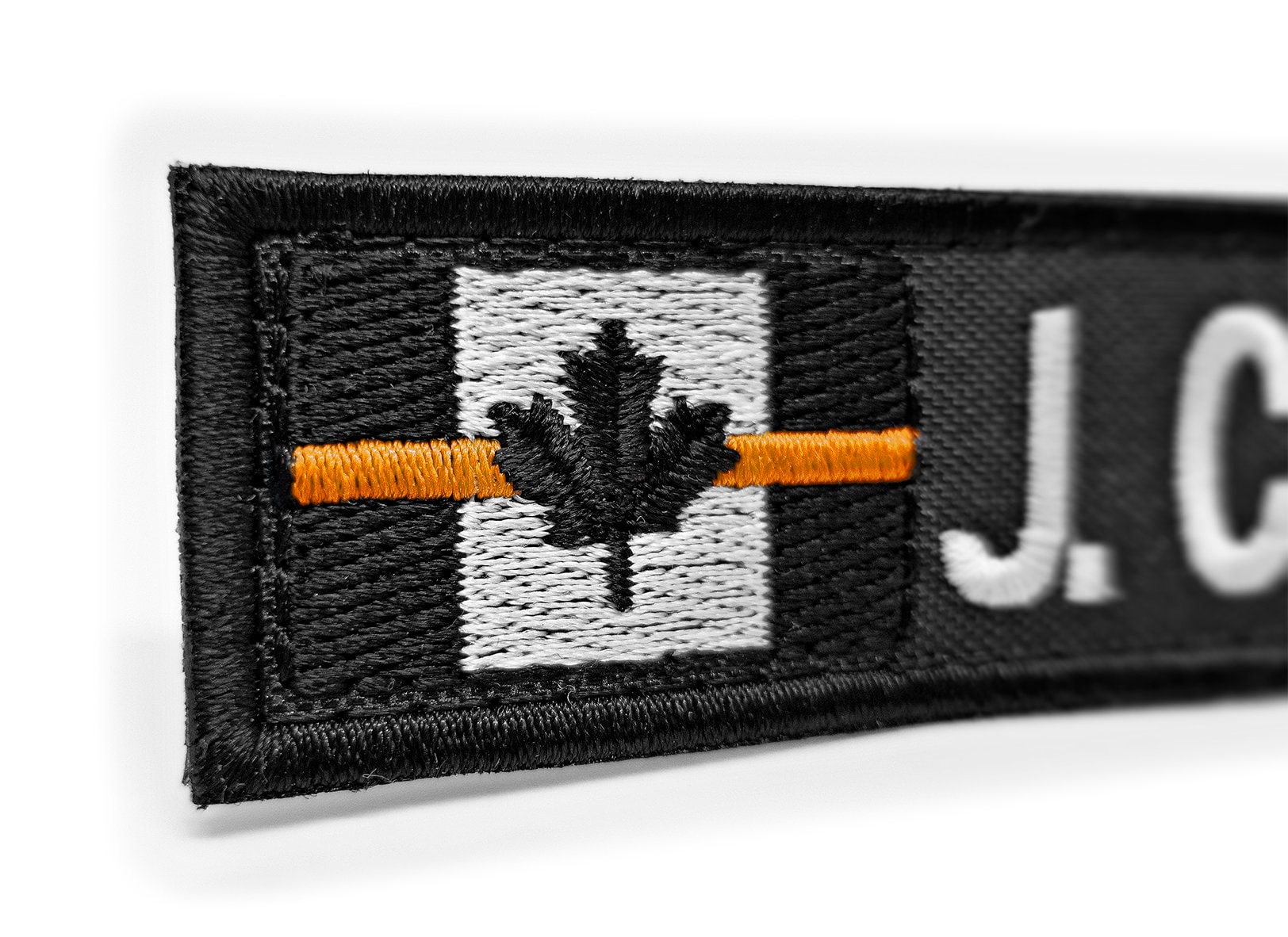 CANADA Thin Blue Line Patch Personalized Text Embroidered Name Tag ID ...