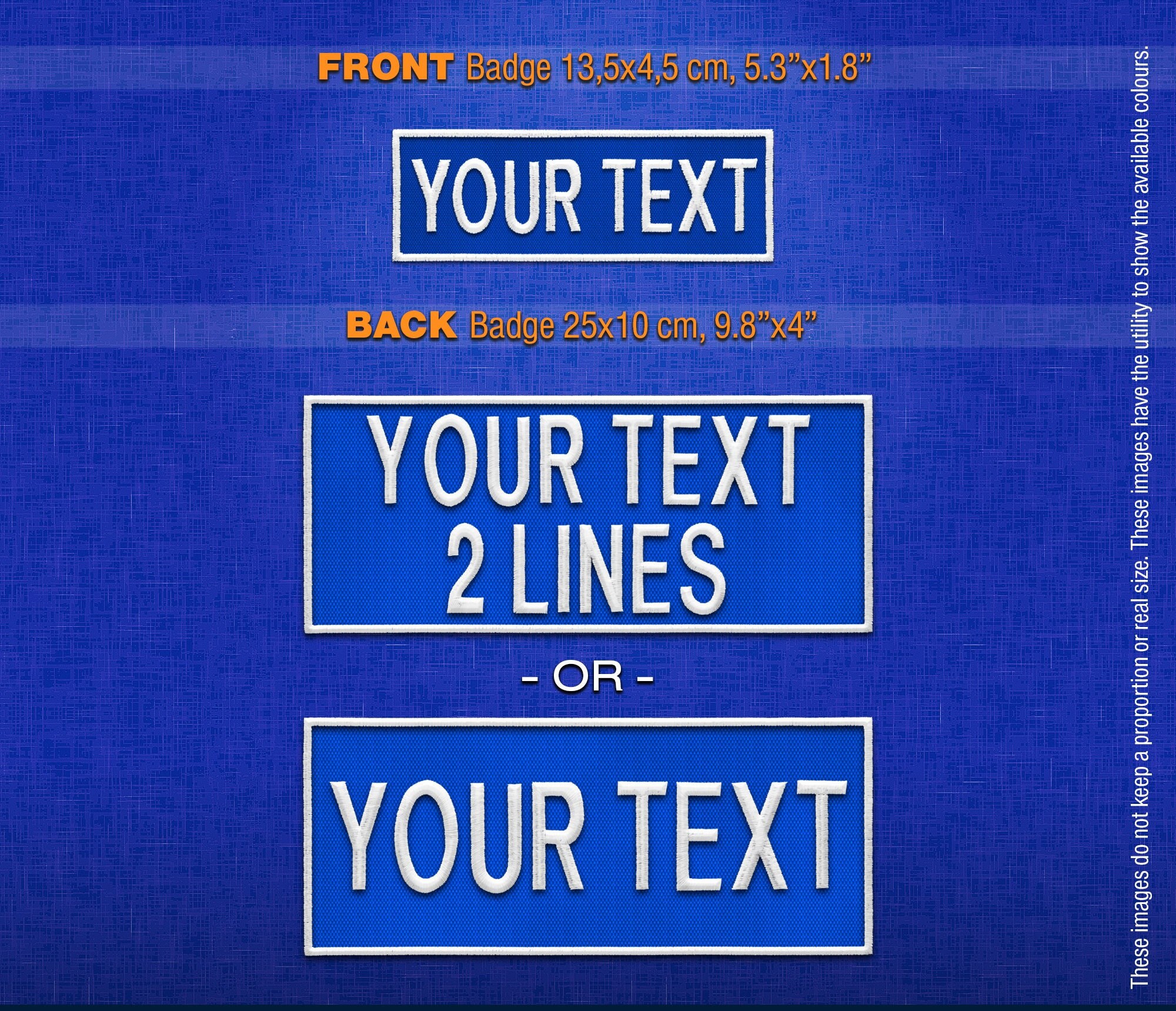 TACTICAL VEST Custom Embroidered Patch Large Back Name Tag Security ...