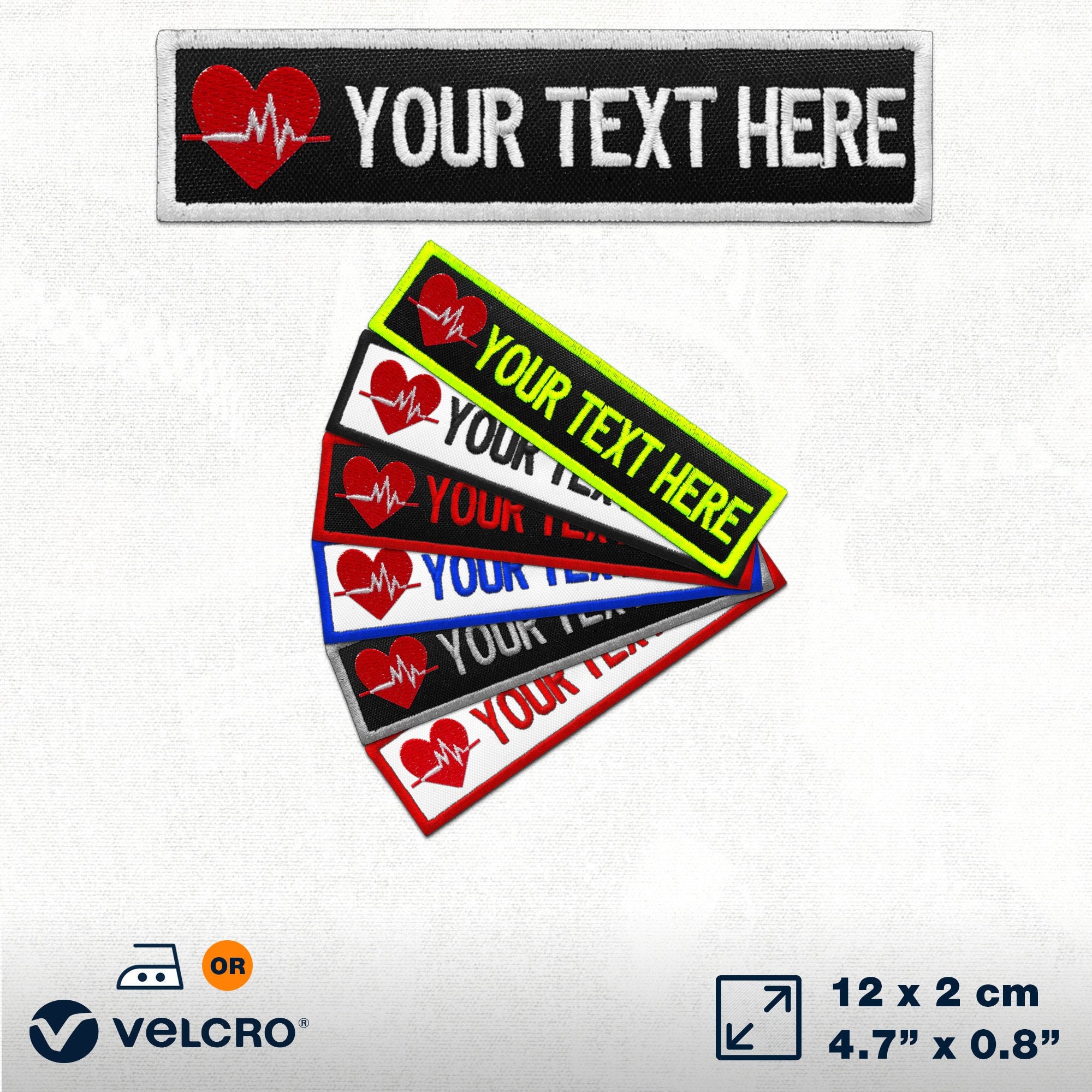 Custom ECG EKG Name Tag Doctor Electrocardiogram Medical Patch - Etsy