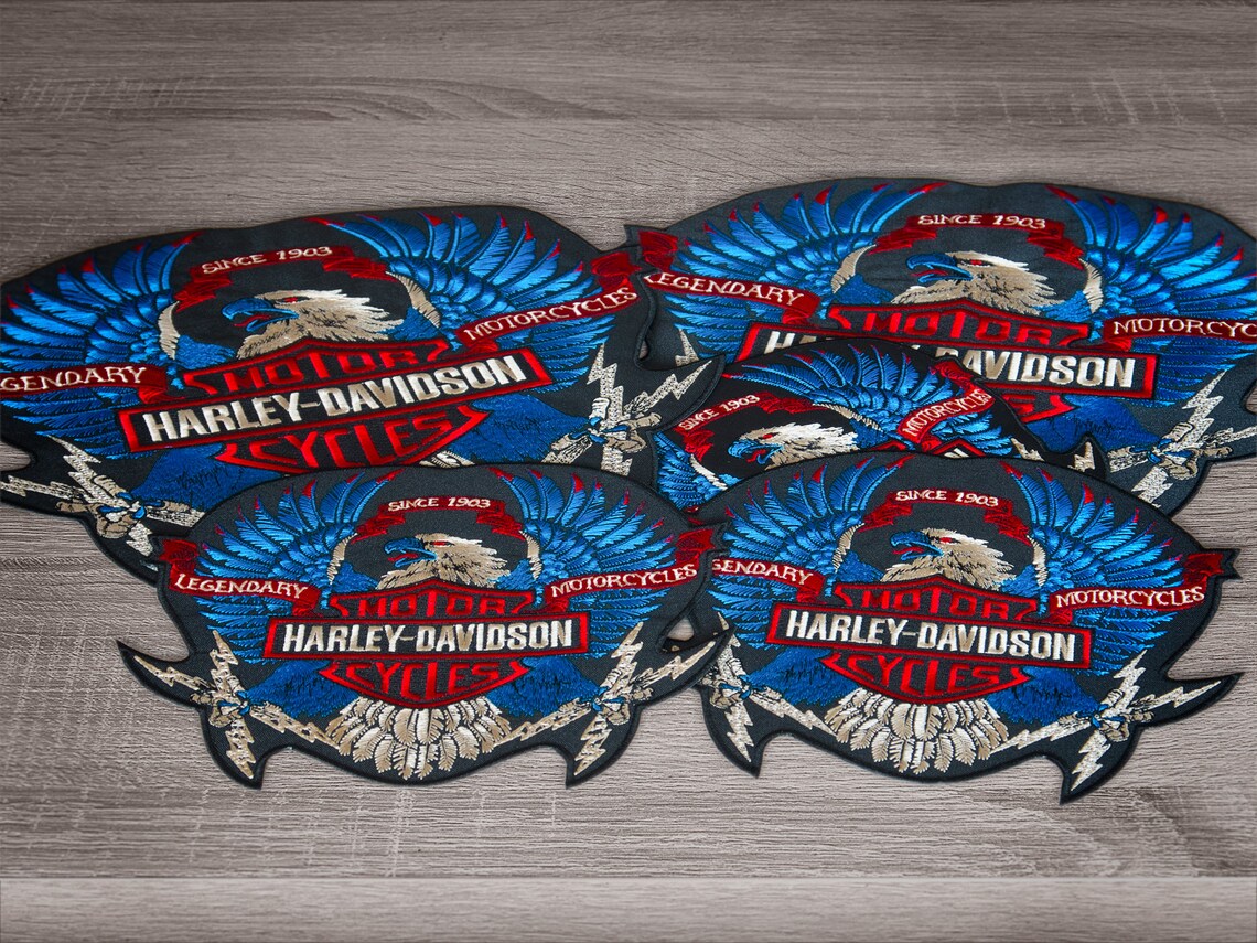 Harley Davidson Eagle Patch Embroidered Large Patches for - Etsy