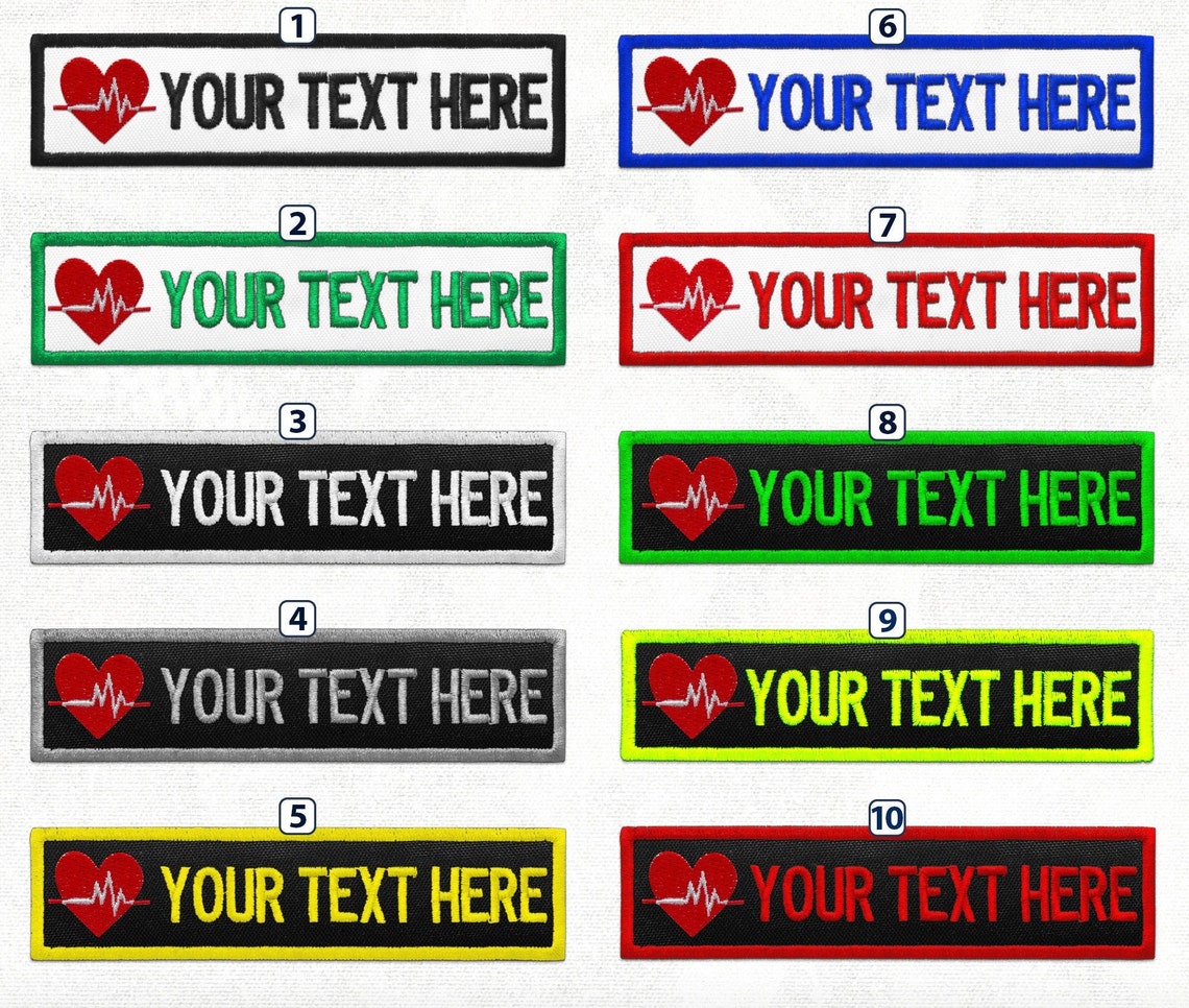 Custom ECG EKG Name Tag Doctor Electrocardiogram Medical Patch | Etsy ...