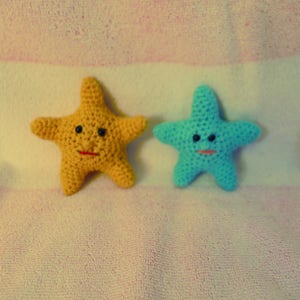 Mini Star Fish Stuffed Toy Amigurumi Kawaii Styled Crocheted Toy Plush ...