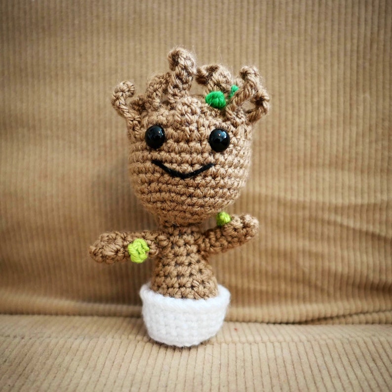 Mini Groot / Mini Groot in A Mini White Pot / Crocheted Mini | Etsy