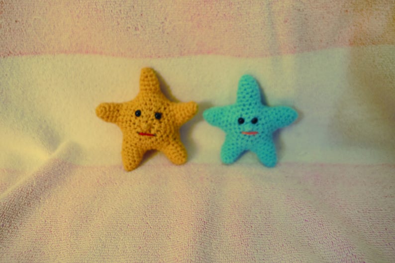 Mini Star Fish Stuffed Toy Amigurumi Kawaii Styled Crocheted | Etsy