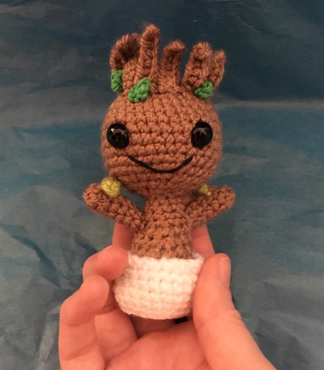 Mini Groot / Mini Groot In A Mini White Pot / Crocheted Mini | Etsy