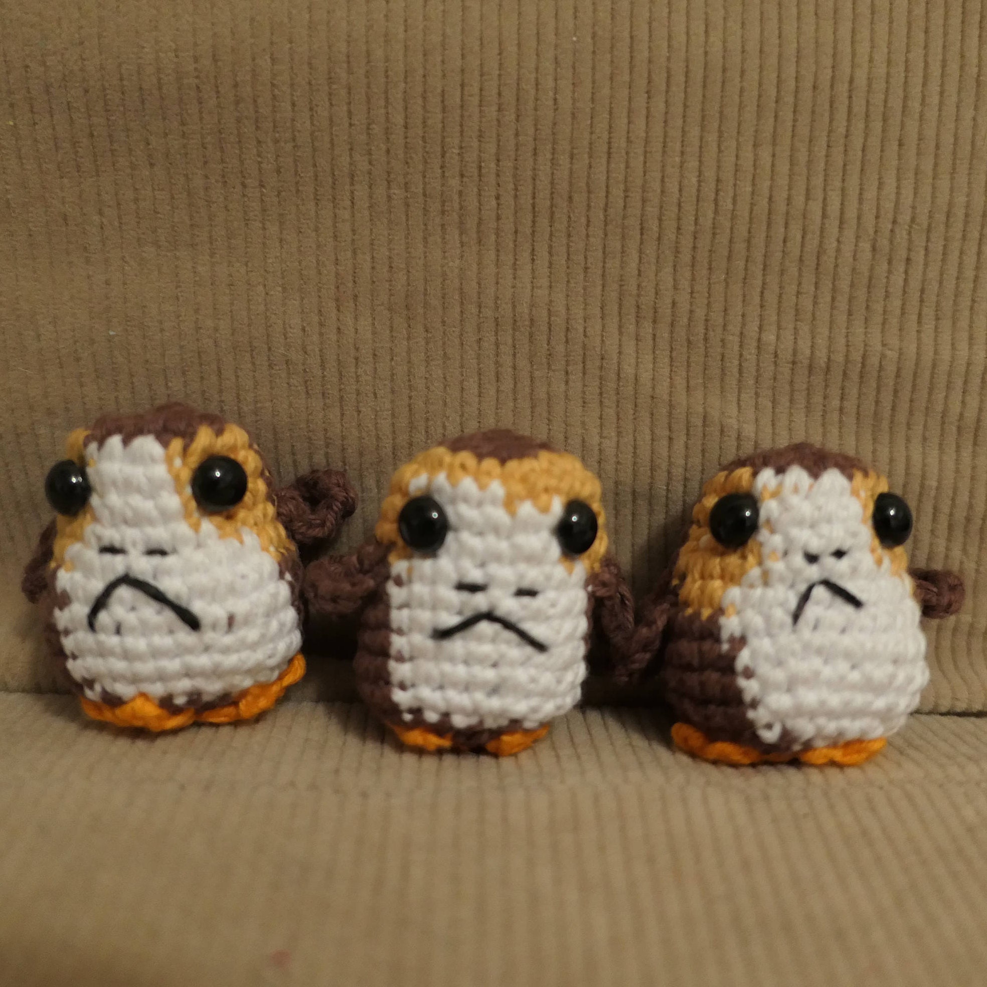 Mini Porg / Mini Crocheted Porg / Amigurumi /toy / Kawaii Styled ...