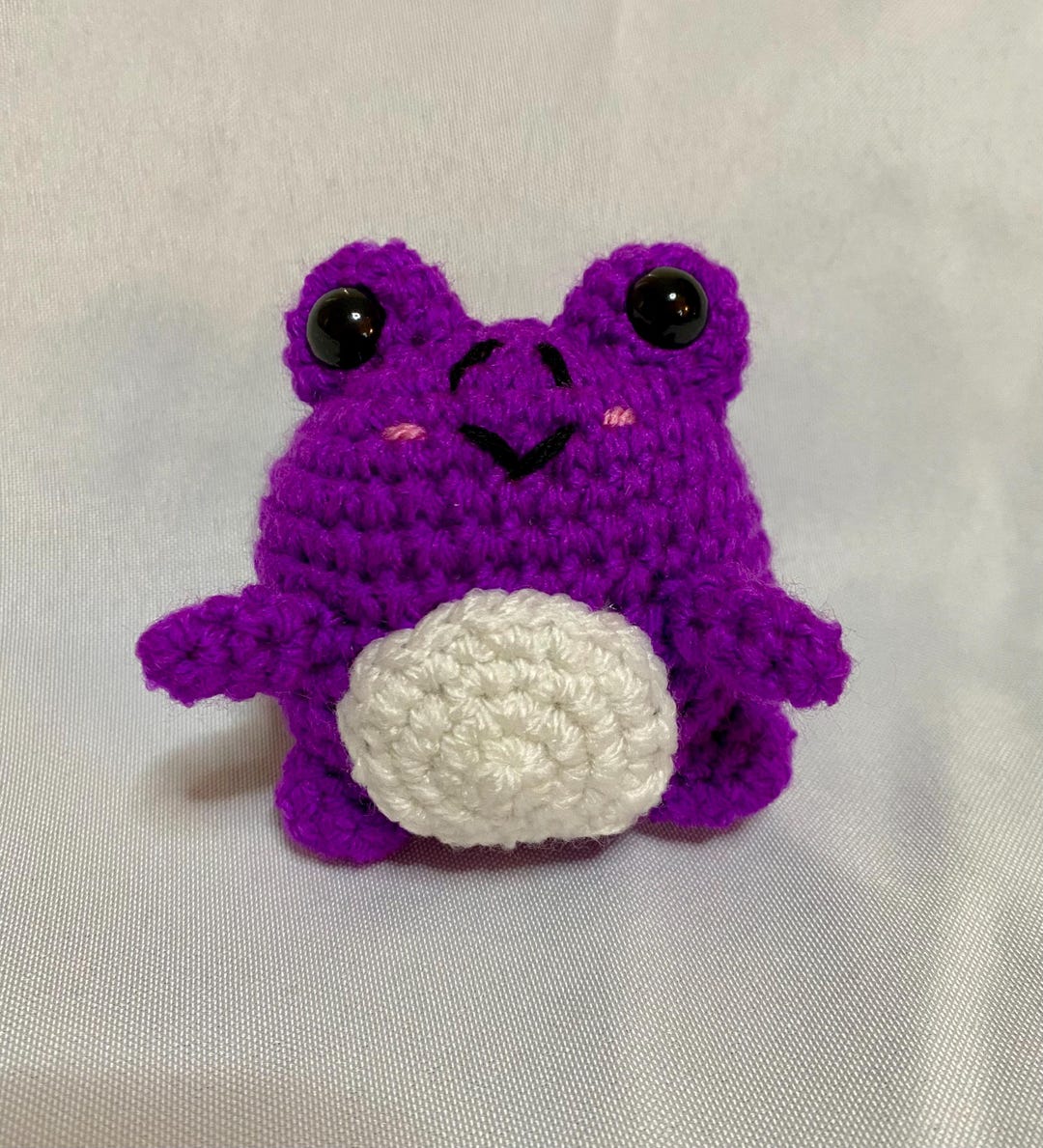 Purple Frog/ Frog Stuffed Toy/small Crocheted Stuffed Toy/ Amigurumi ...