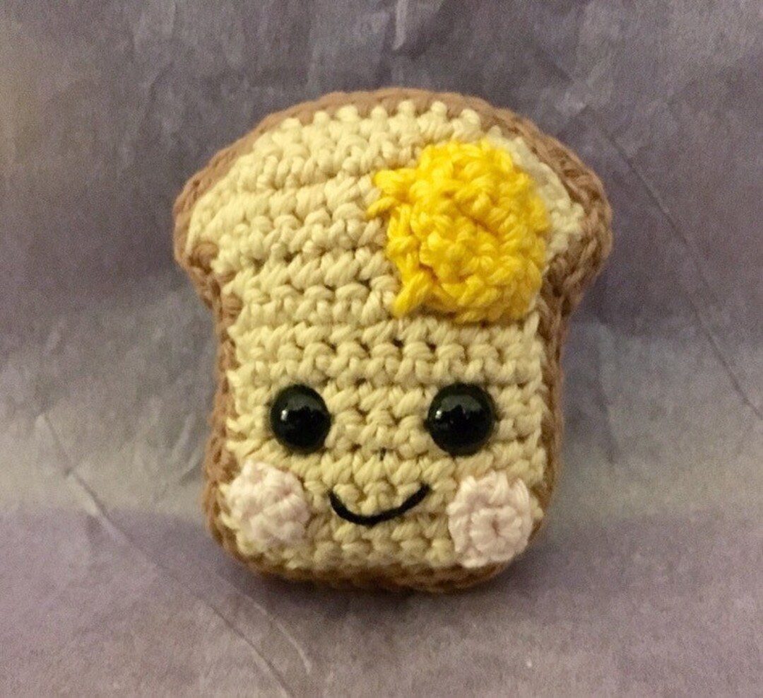 A Mini Toast With Butter Stuffed Toy/crocheted Mini Toast With Butter ...