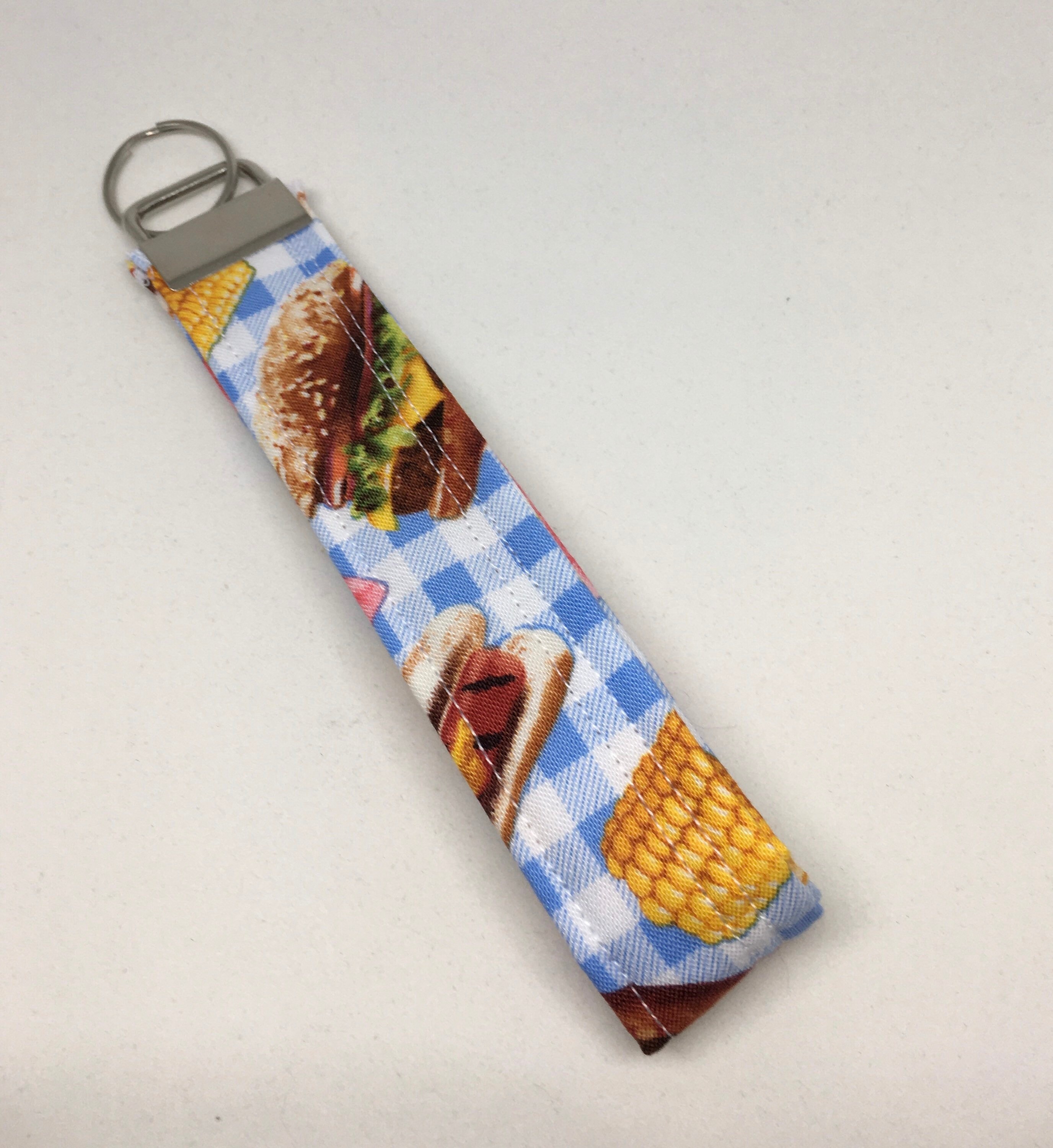 Key Fob Wristlet/keychain/in Picnic BBQ Print/key Fob Keychain - Etsy UK