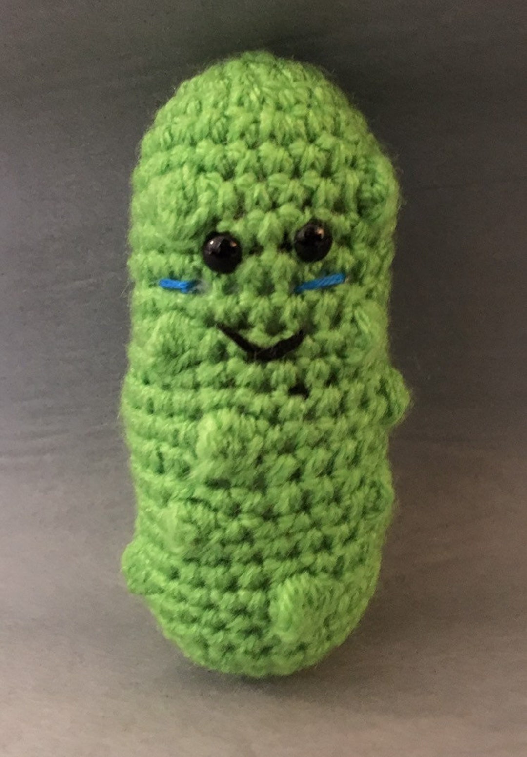 A Crocheted Mini Pickle Stuffed Toy/amigurumi/kawaii Styled/stuffed Toy ...