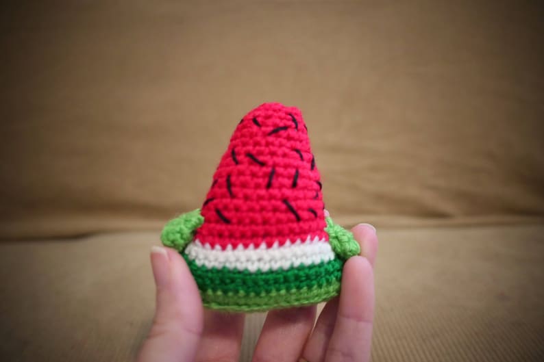 Mini Watermelon Slice/ Mini Crocheted Watermelon Slice/ Mini Fruit ...