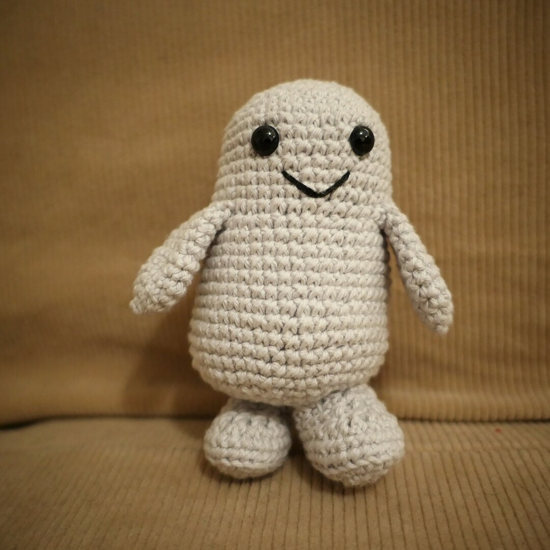 Small Blob Creature / Small Gray Crocheted Blob Creature/ Amigurumi ...