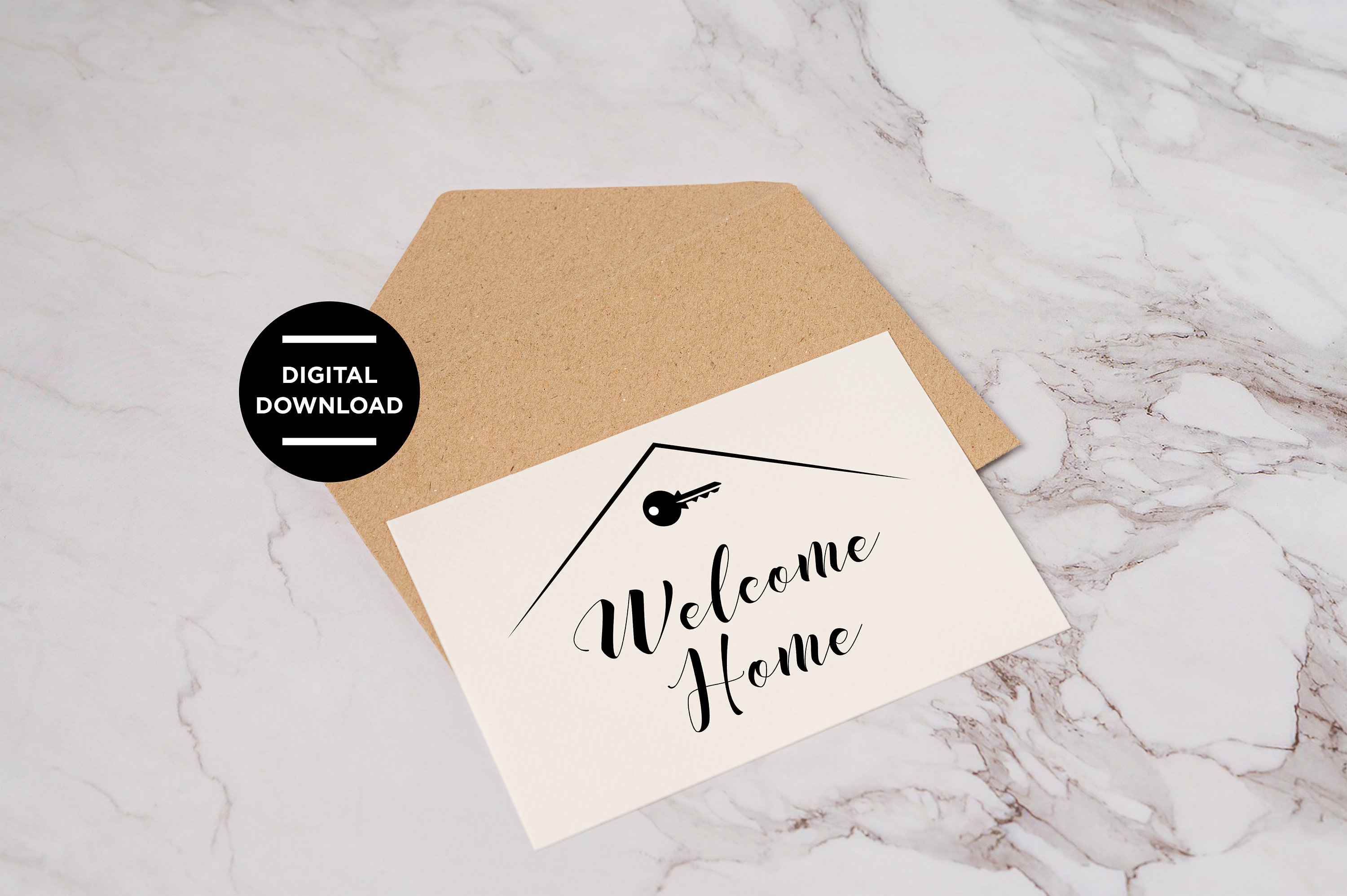 Real Estate, Printable Welcome Home Card, Folded 5x7 and 4x6 Digital ...