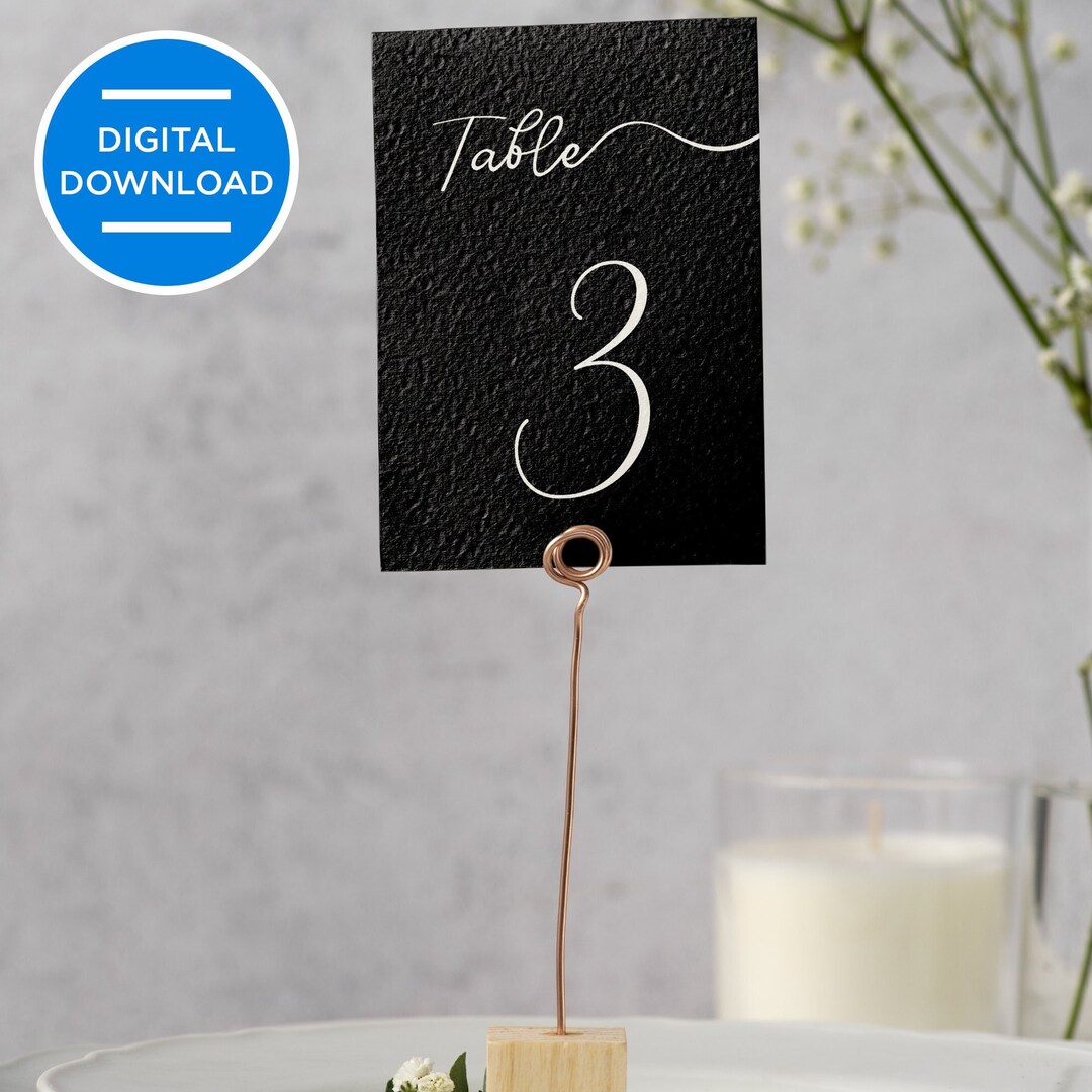 Digital Download Event Table Cards Numbered 1-20. 4 X 6 In. - Etsy