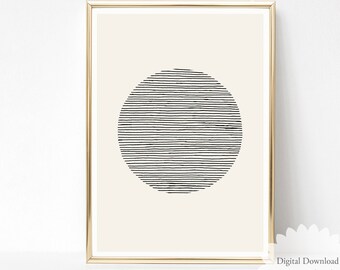 Circle Abstract Art | Etsy