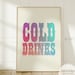 Cold Drinks Poster, Printable Kitchen Wall Art, Western Decor, Country ...