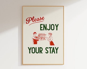 Enjoy Your Stay Sign Printable - Etsy