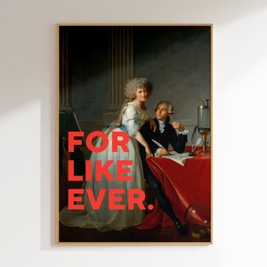 For Like Ever Print, Couple Gift, Valentines Day Gift, Printable Wall ...