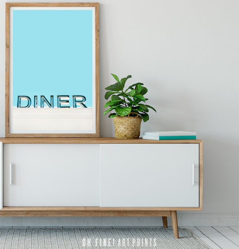 Vintage Diner Sign Retro Kitchen Wall Decor Printable Wall | Etsy