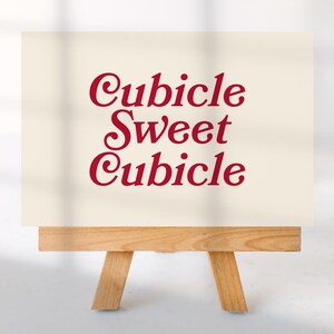 Cubicle Sweet Cubicle Art Print, Printable Retro Office Decor, Cute ...