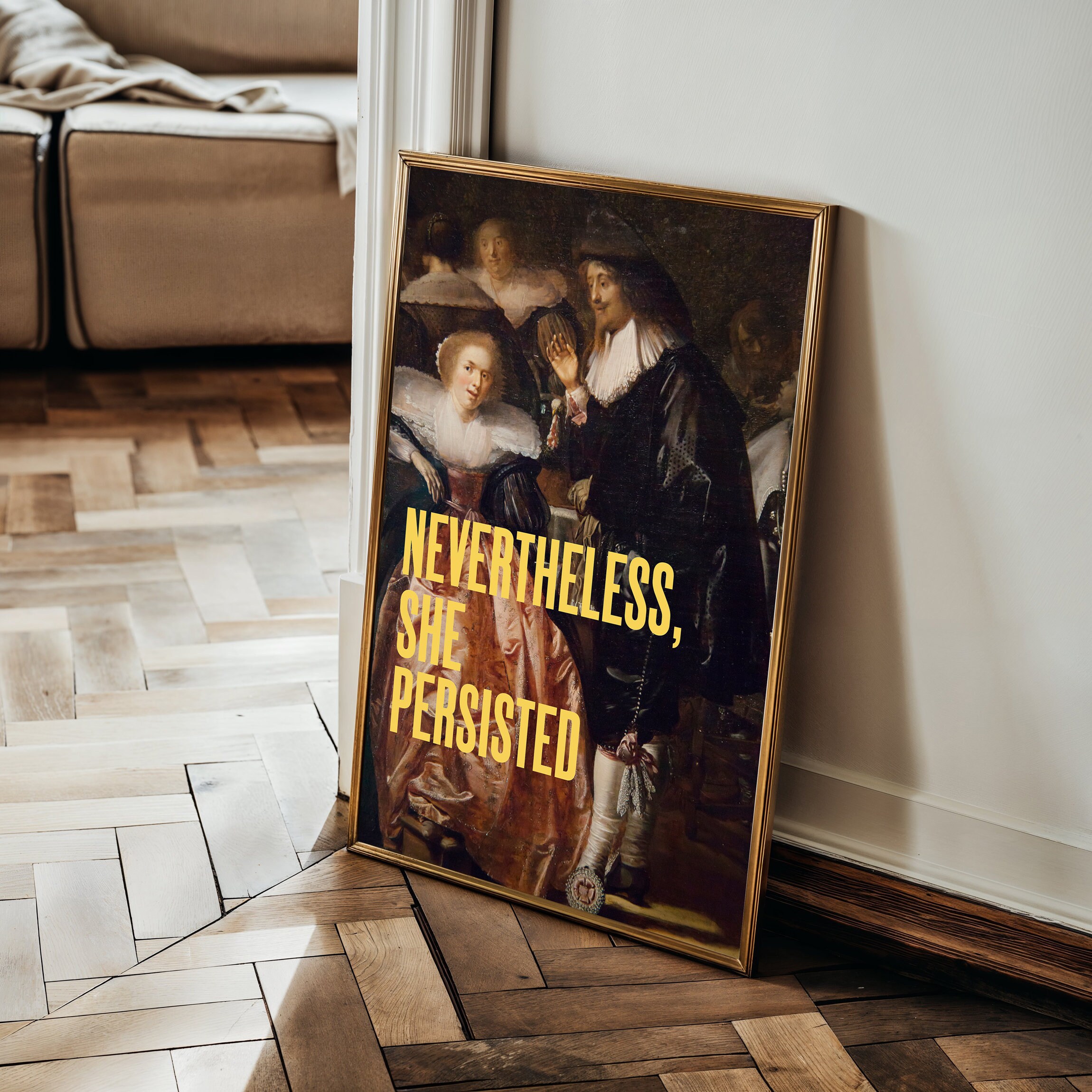 Nevertheless She Persisted, Printable Wall Art, Quote Print, Feminist ...