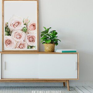 Pale Pink Roses Print Printable Wall Art Boho Floral Print - Etsy