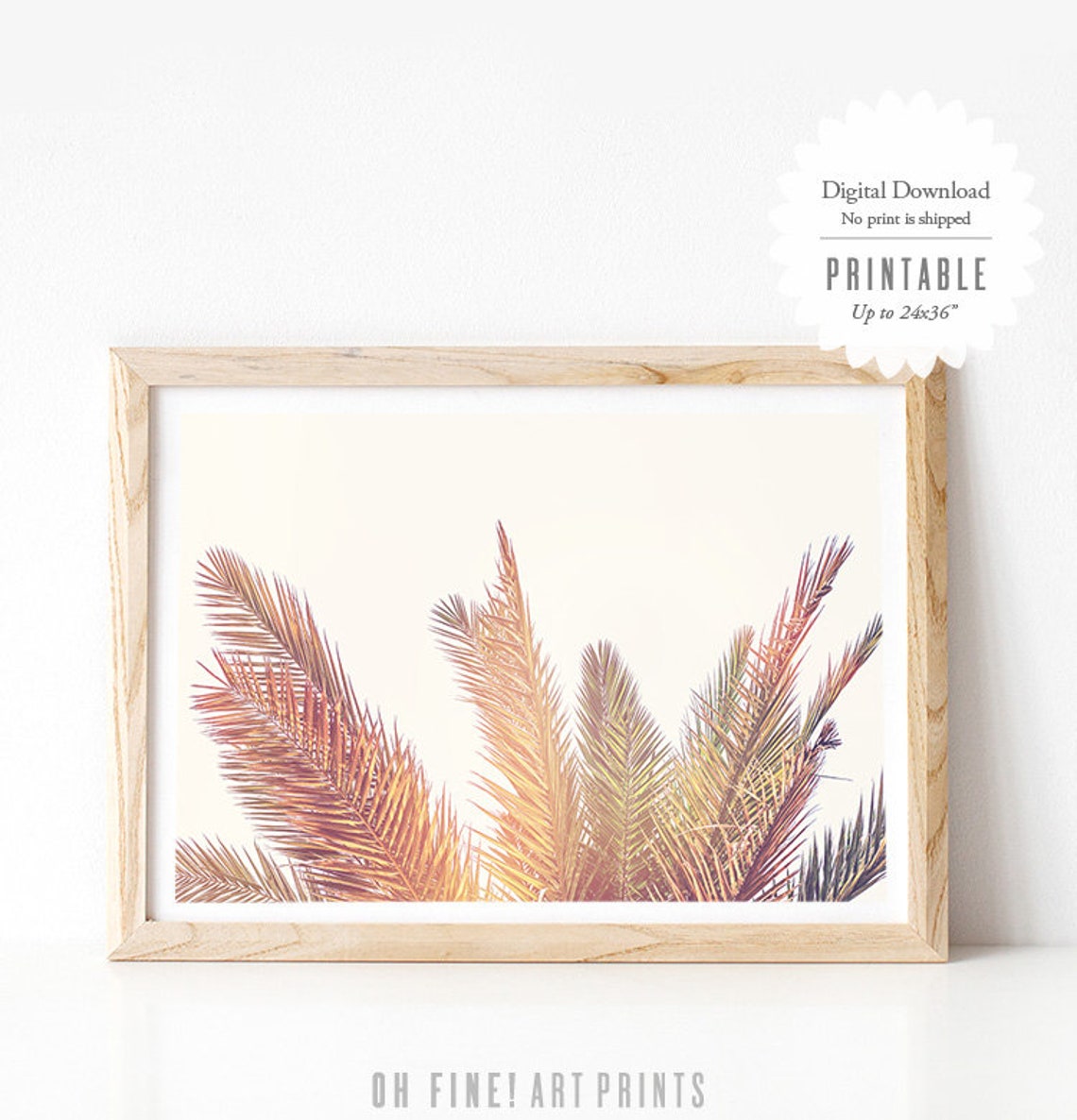 Palm Tree Printable Wall Art Prints Tropical Print Large - Etsy