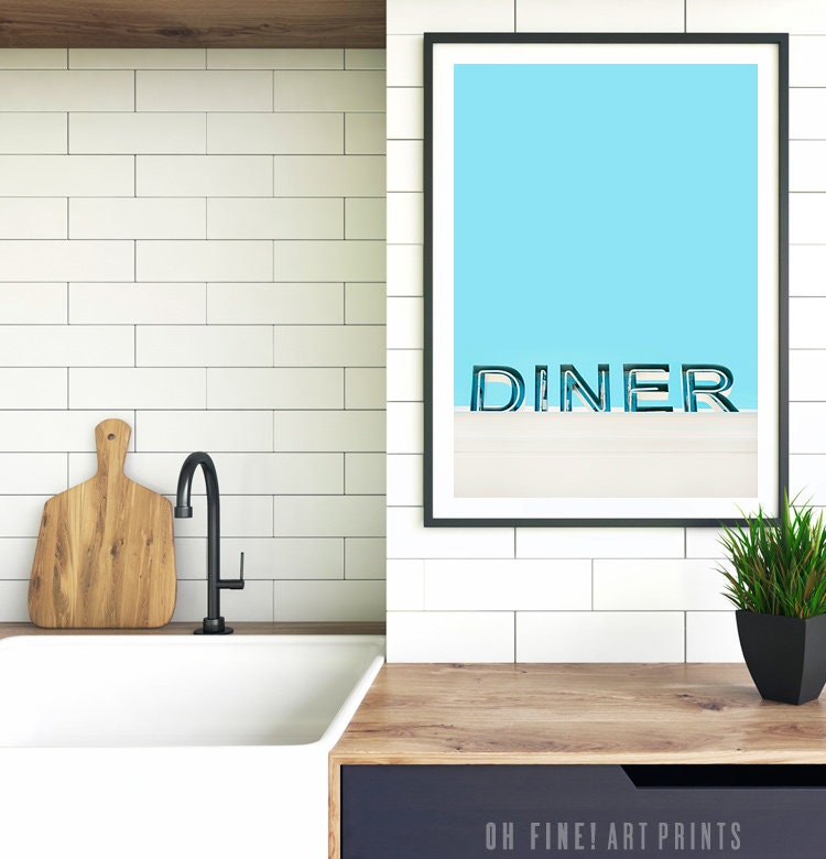 Vintage Diner Sign Retro Kitchen Wall Decor Printable Wall - Etsy