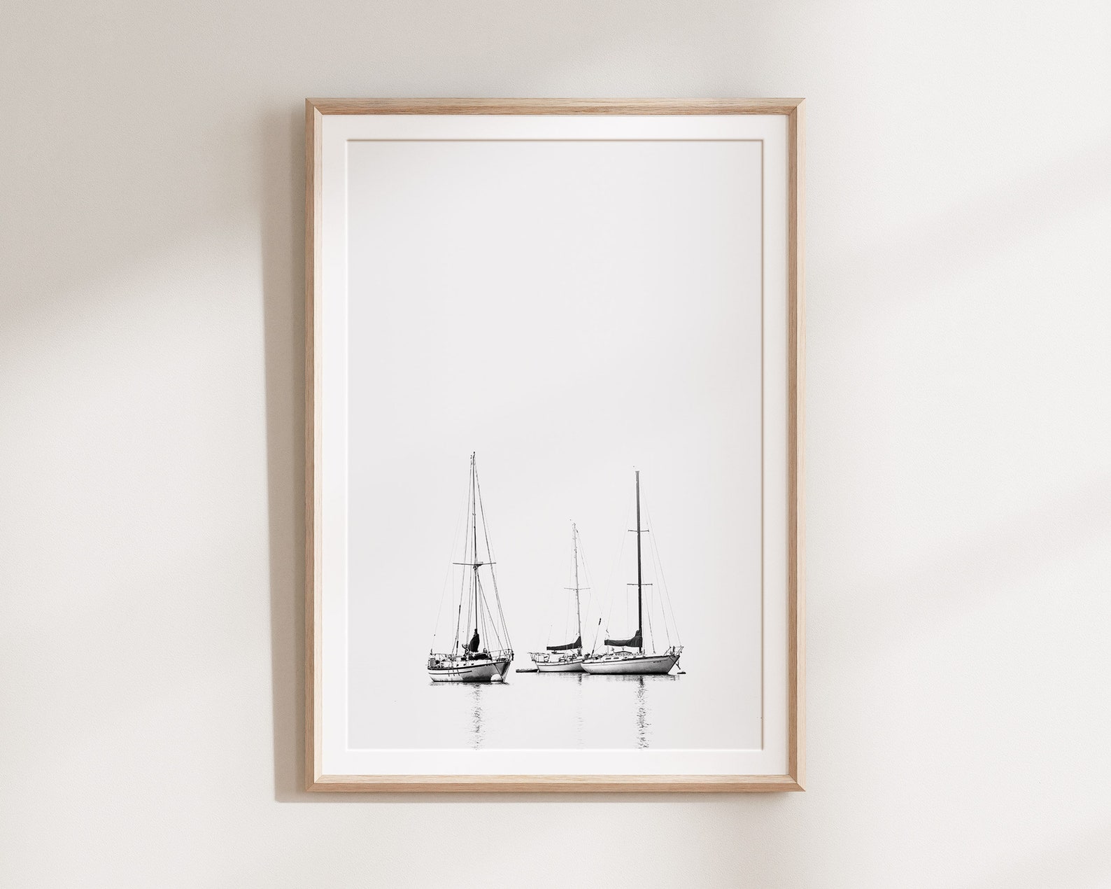 Sailing Wall Art, Set of 2 Prints, Sailboat Prints, Black and White ...