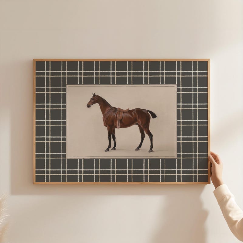 Fabric Horse Farm French - Etsy
