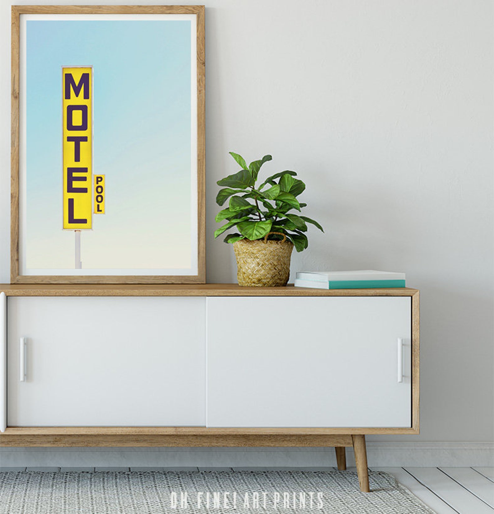 Vintage Motel Sign, Wall Art, Prints, Digital Download, Mid Century ...