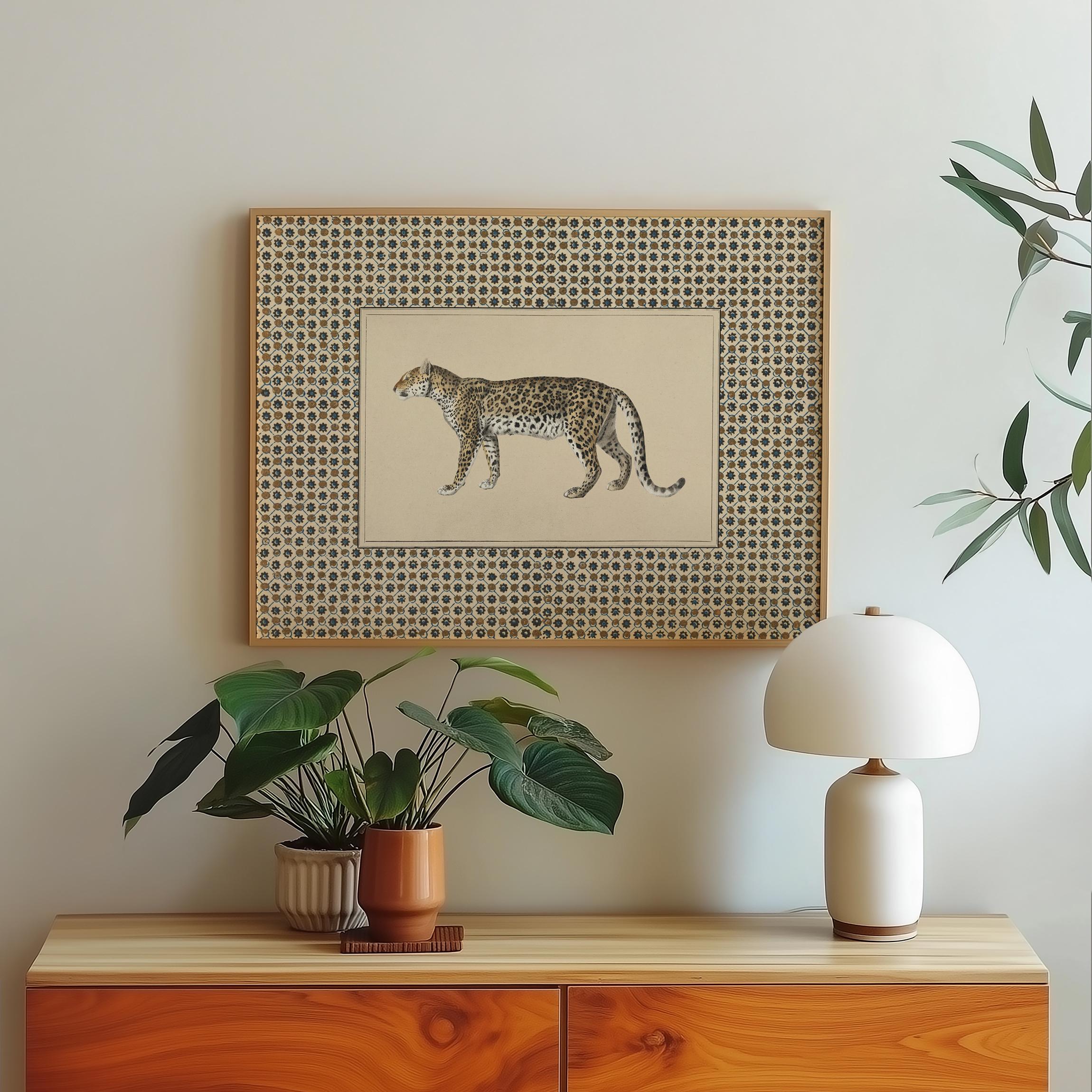 Vintage Leopard Wall Art, Boho Cheetah Print, Maximalist Animal Decor ...