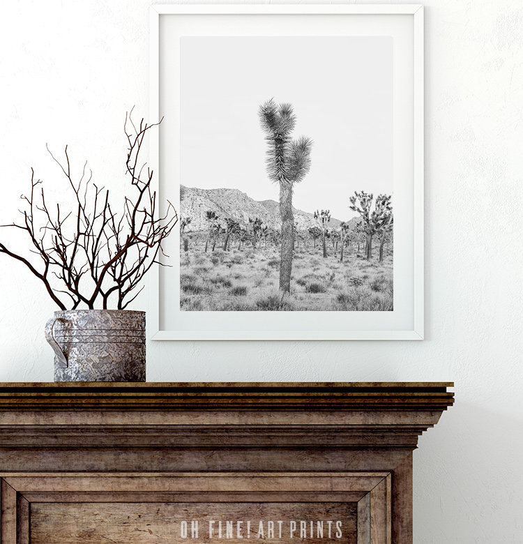 Joshua Tree Print Cactus Wall Art Prints Printable Art | Etsy